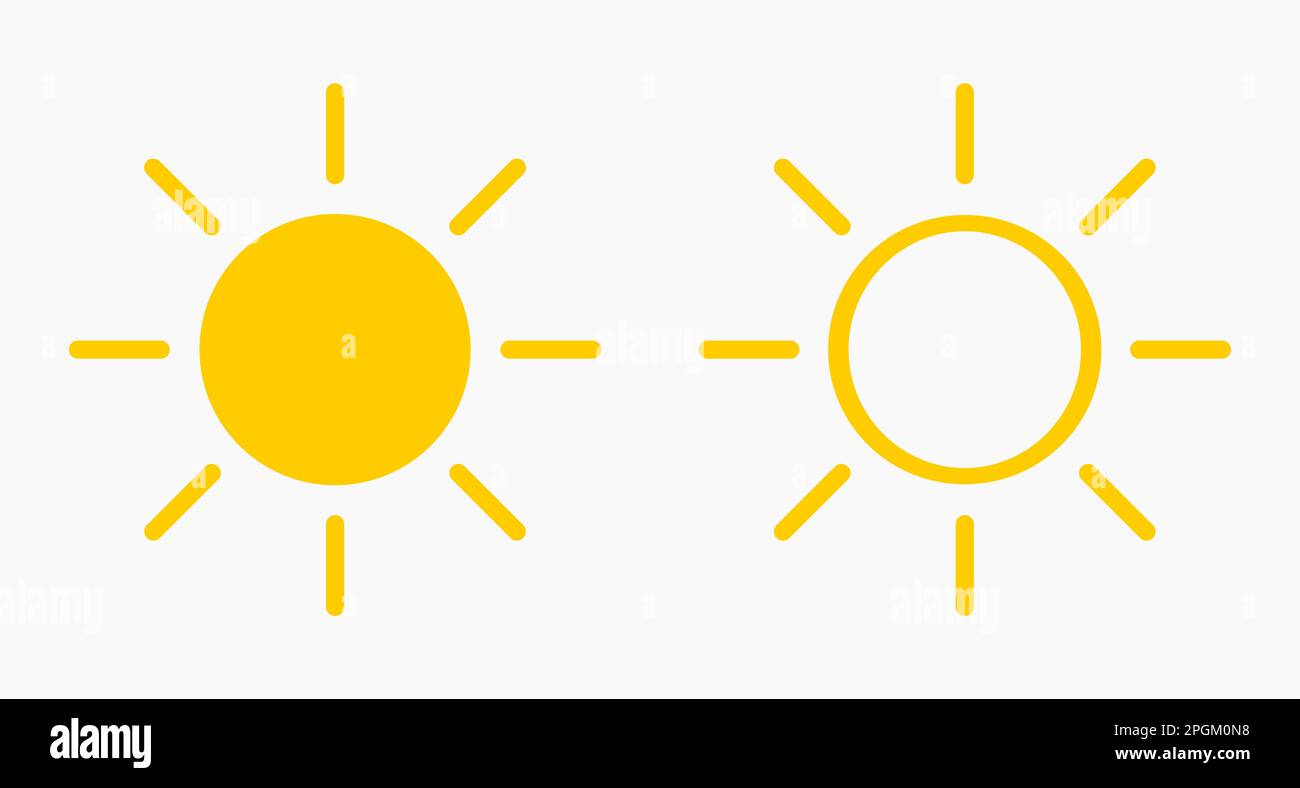 Sun icons. Flat design elements. Vector illustration Stock Vector Image ...