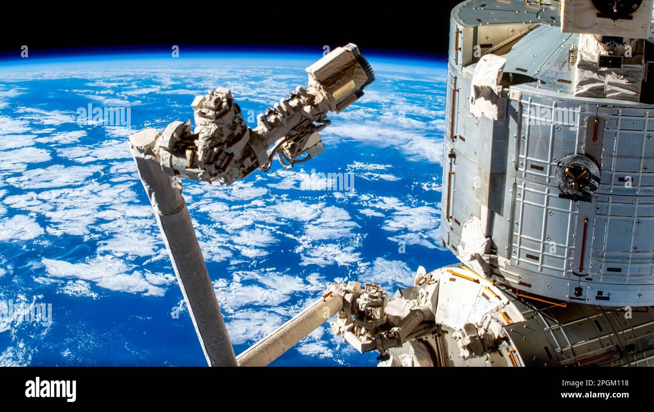 Views from the International Space Station or ISS. Digital Enhancement ...