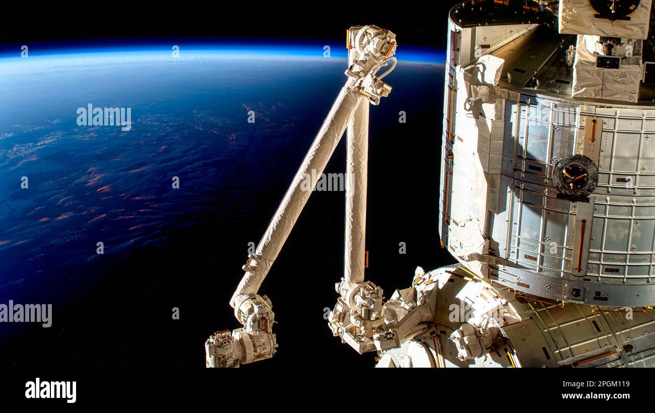 Views from the International Space Station or ISS. Digital Enhancement ...