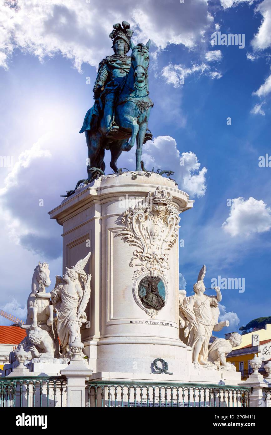 Sculpture of King Jose I in Lisbon, Portugal Stock Photo - Alamy
