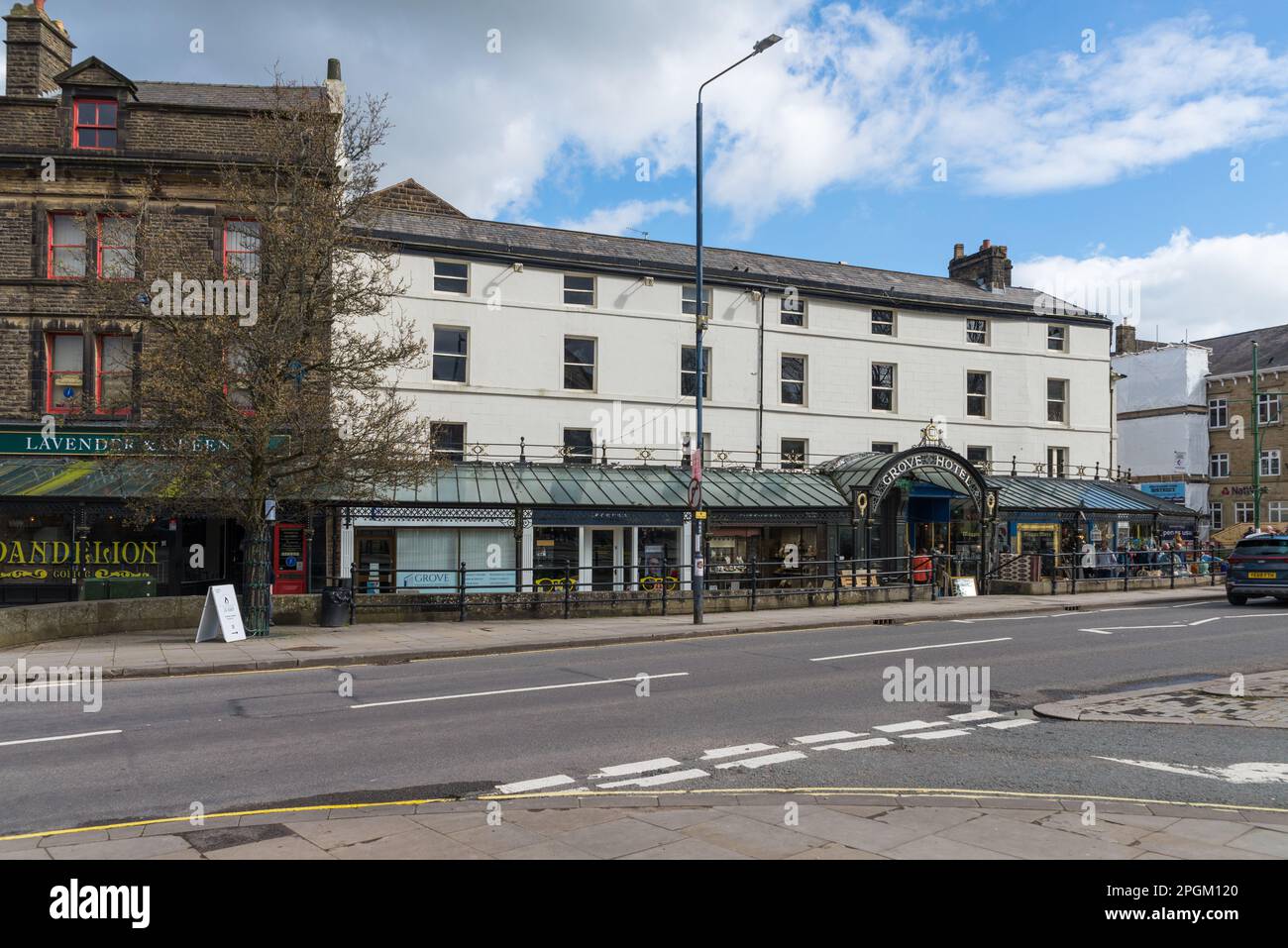 Grove Hotel building in the Peak District town of Buxton, Derbyshire ...