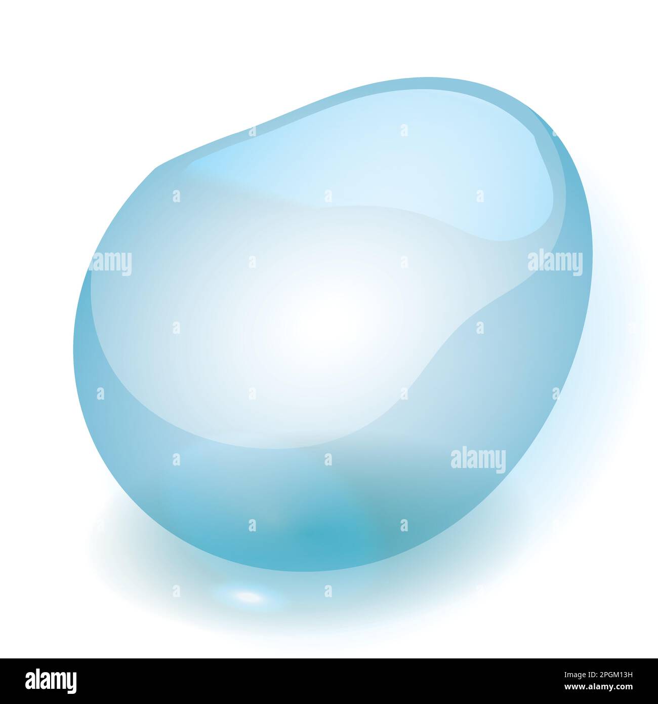 Close-up of and elongated water drop with shiny effect. Gradient design ...