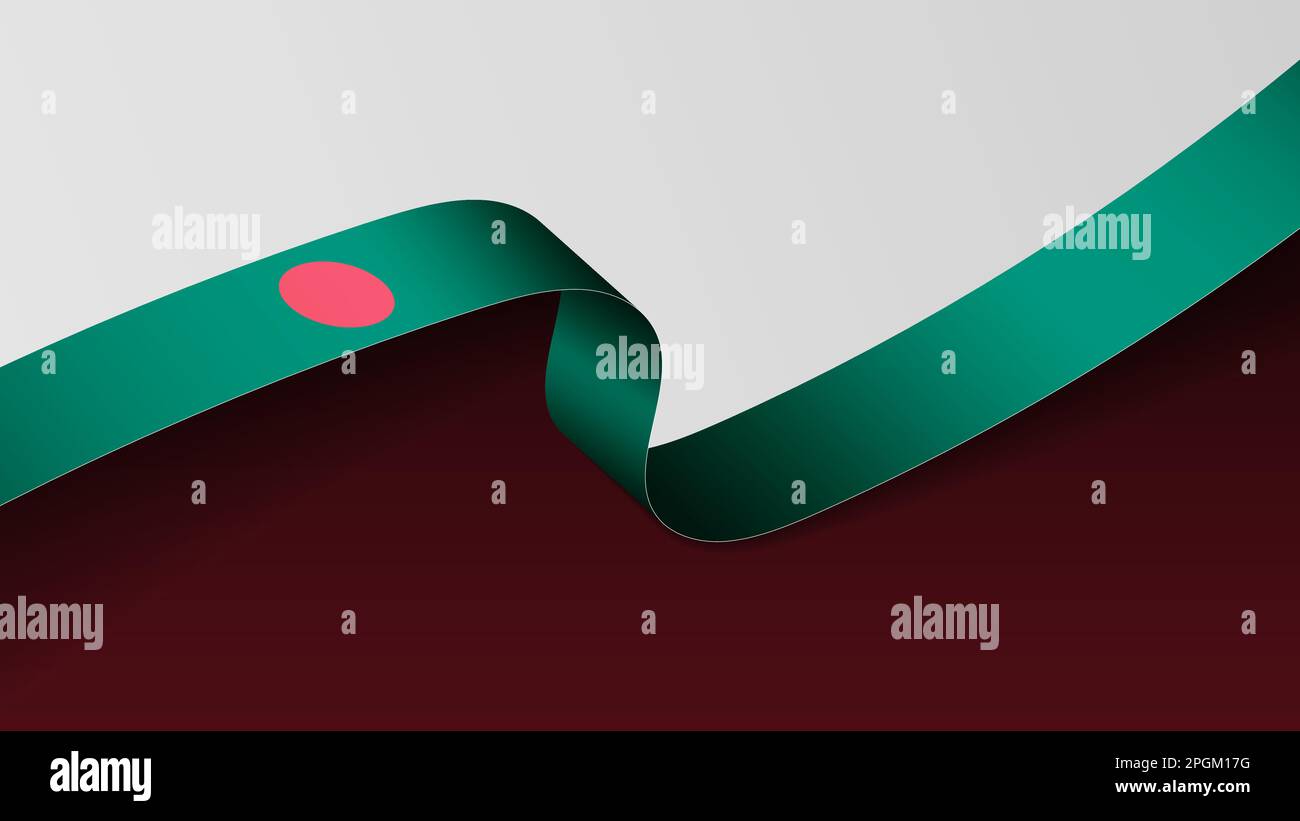 Bangladesh ribbon flag background. Element of impact for the use you ...
