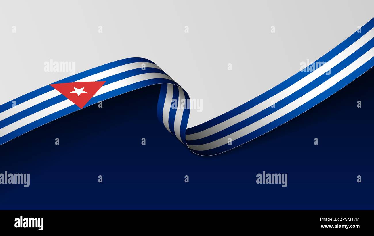 Cuba ribbon flag background. Element of impact for the use you want to ...