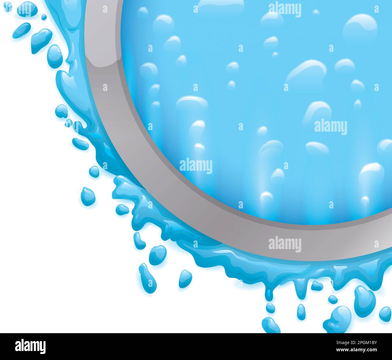 Template with window in the upper right corner with underwater view and ...