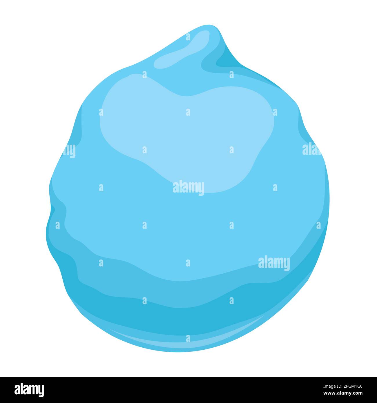 Isolated blue water drop with irregular shape and shiny effect in ...