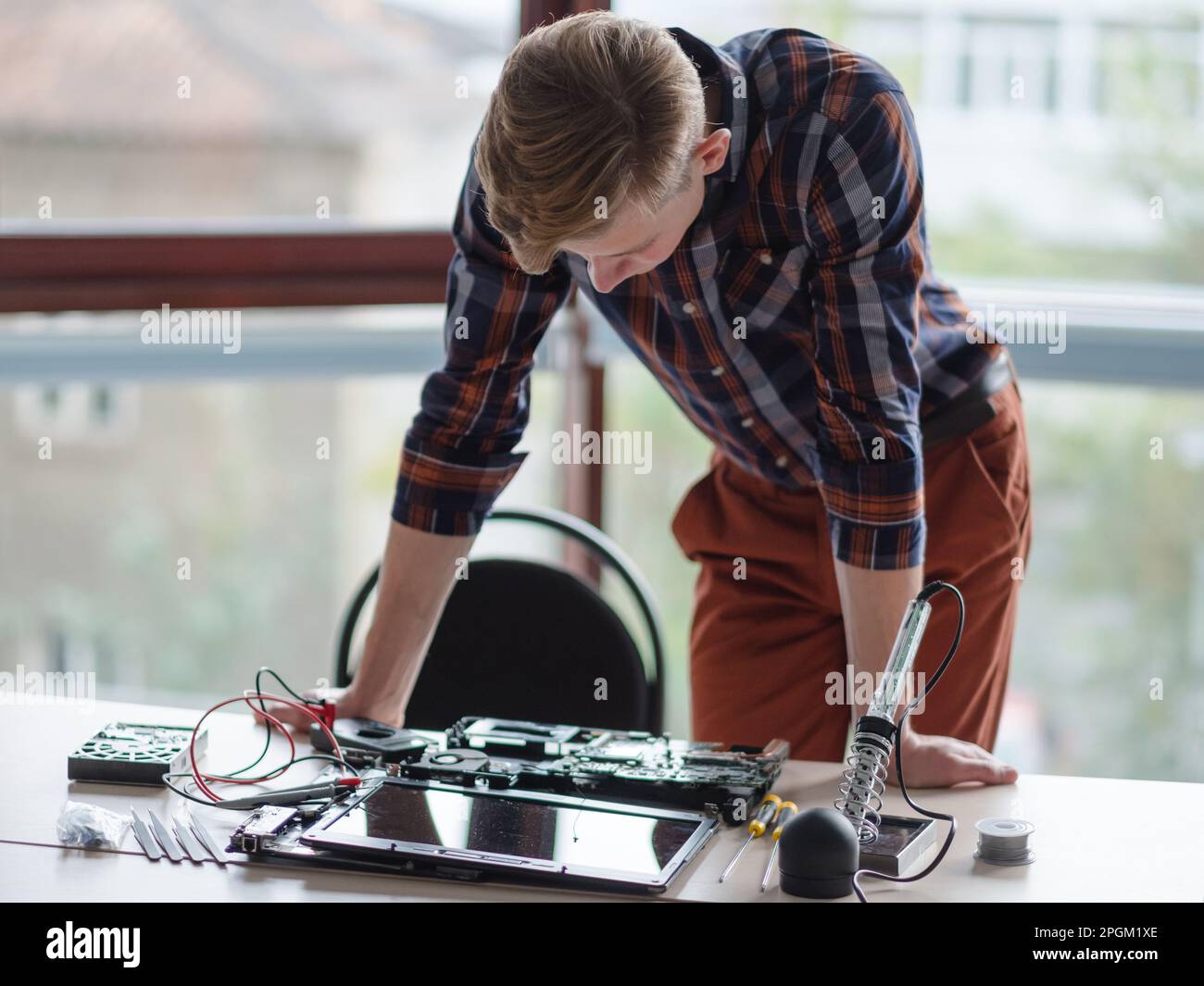computer engineer laptop science technology design Stock Photo - Alamy