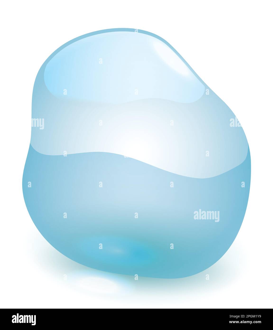 Isolated drop with irregular shape with shiny effect in gradient effect ...