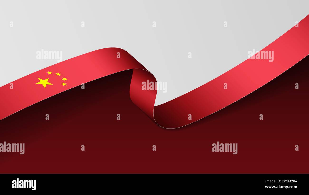 China ribbon flag background. Element of impact for the use you want to ...