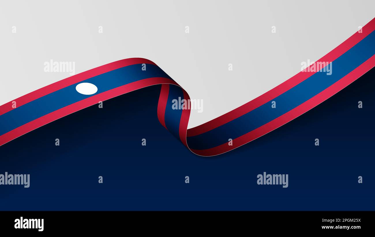 Laos ribbon flag background. Element of impact for the use you want to ...