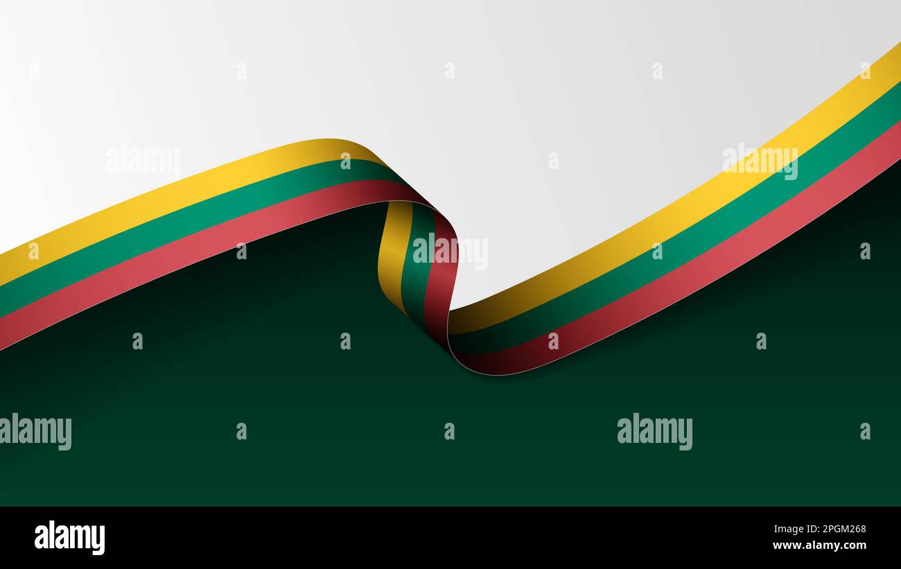 Lithuania ribbon flag background. Element of impact for the use you ...