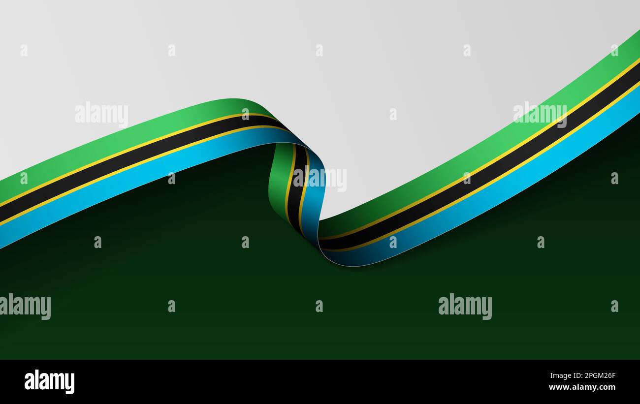 Tanzania ribbon flag background. Element of impact for the use you want ...