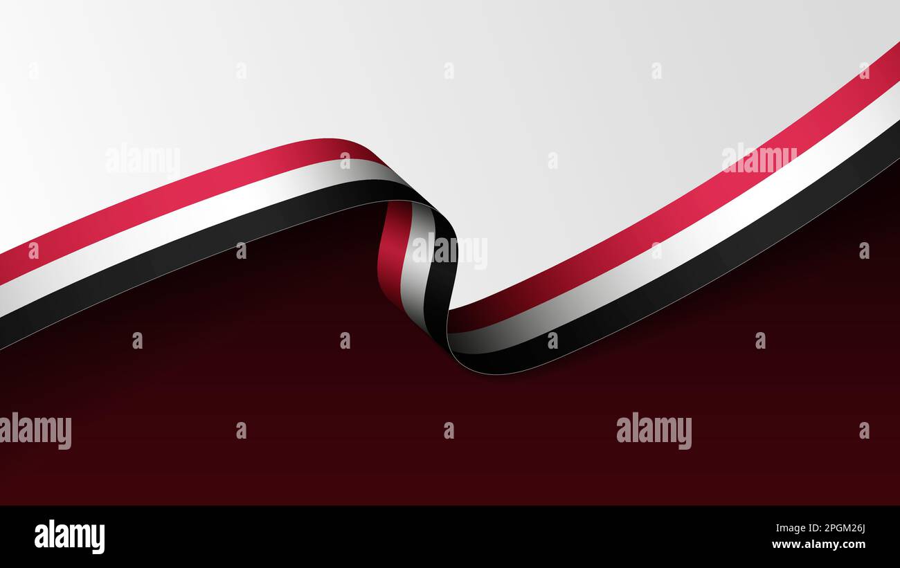 Yemen ribbon flag background. Element of impact for the use you want to ...