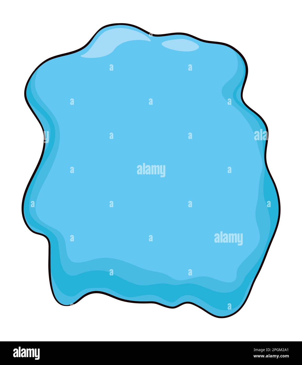 Blue template with irregular shape like a water splash in cartoon style ...