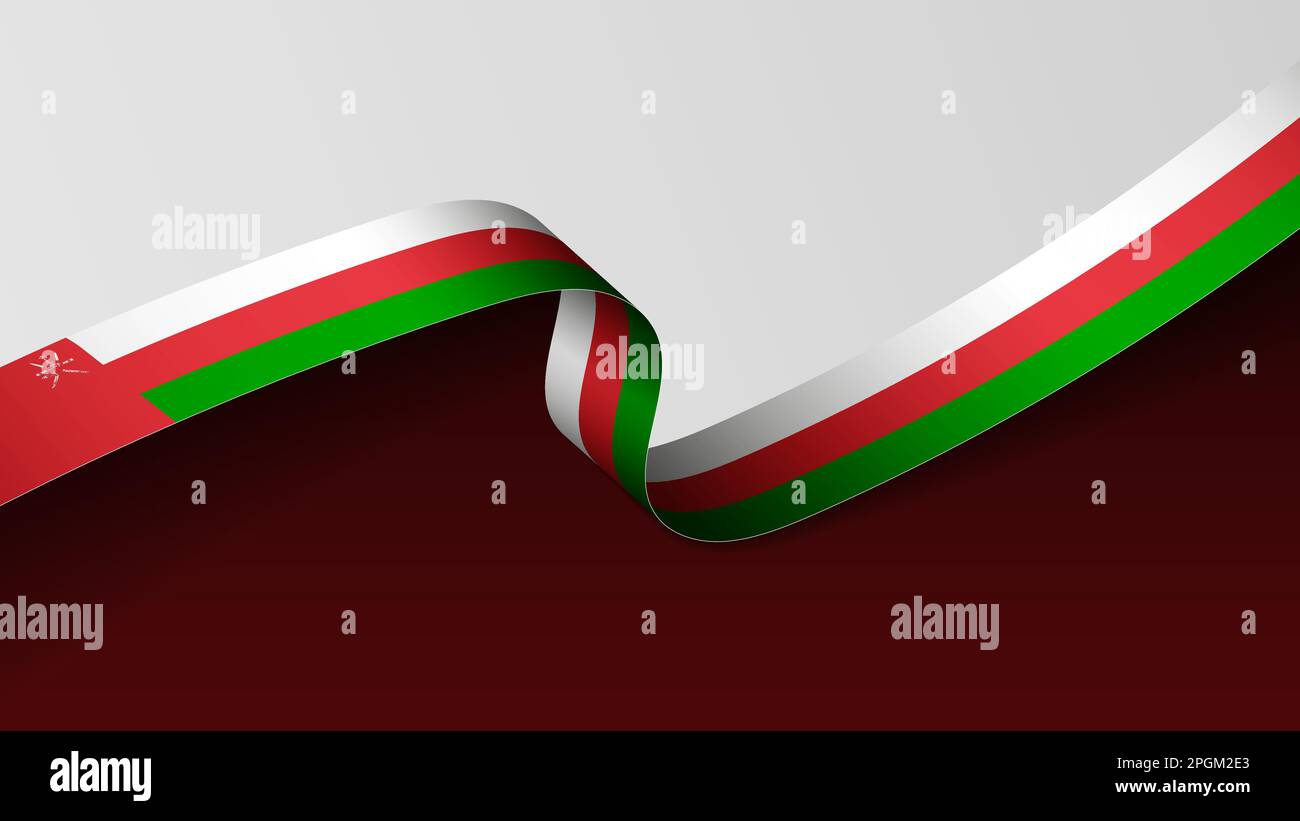 Oman ribbon flag background. Element of impact for the use you want to ...