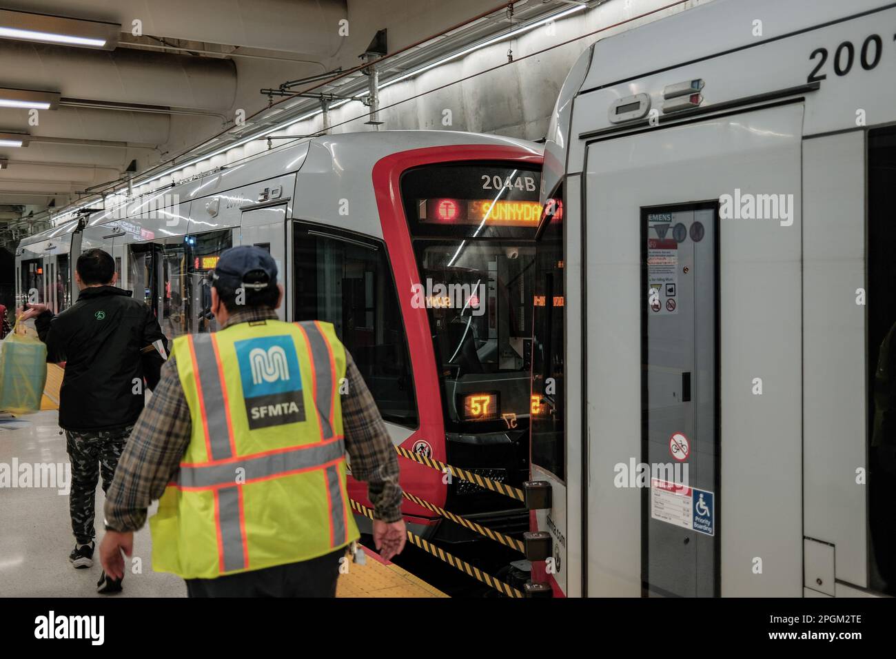 San Francisco, United States. 22nd Mar, 2023. The Central Subway T Lane ...