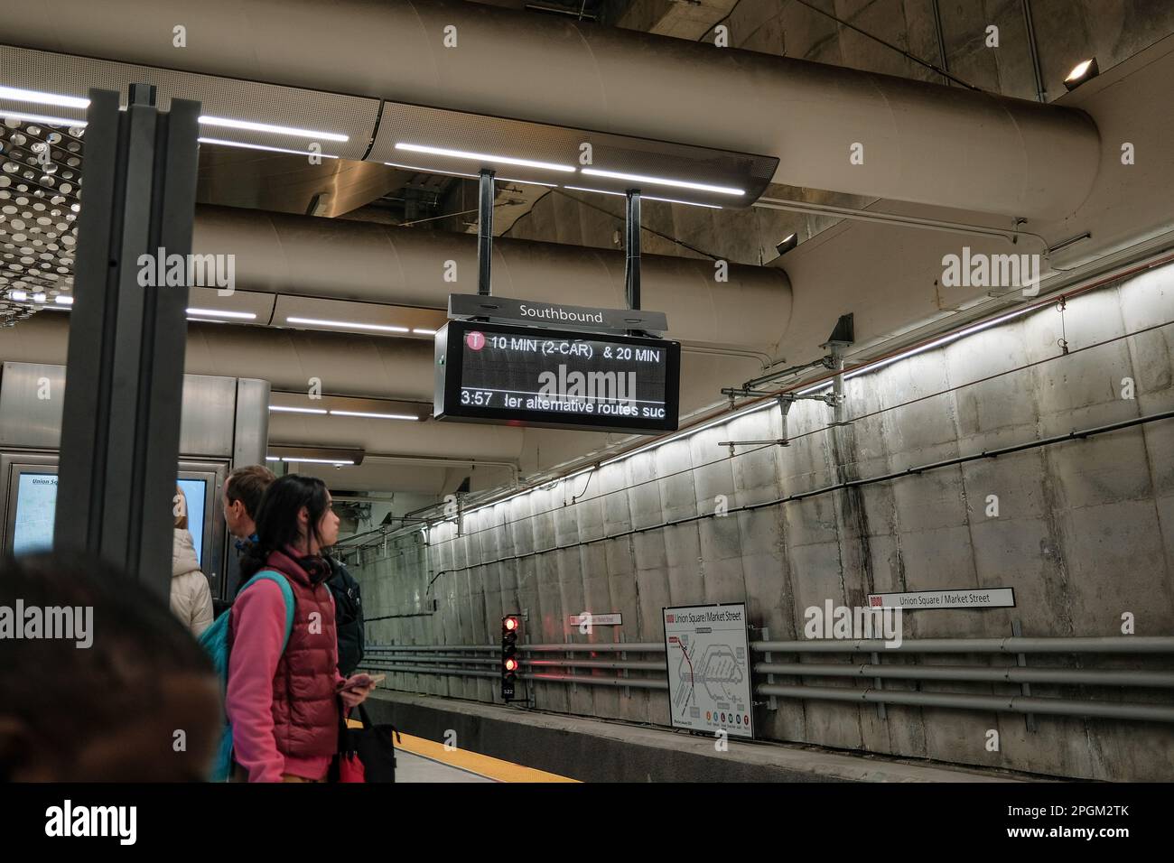 San Francisco, United States. 22nd Mar, 2023. The Central Subway T Lane ...