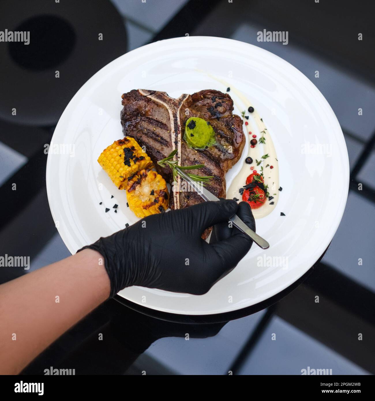 food stylist work decorating meal culinary art Stock Photo - Alamy