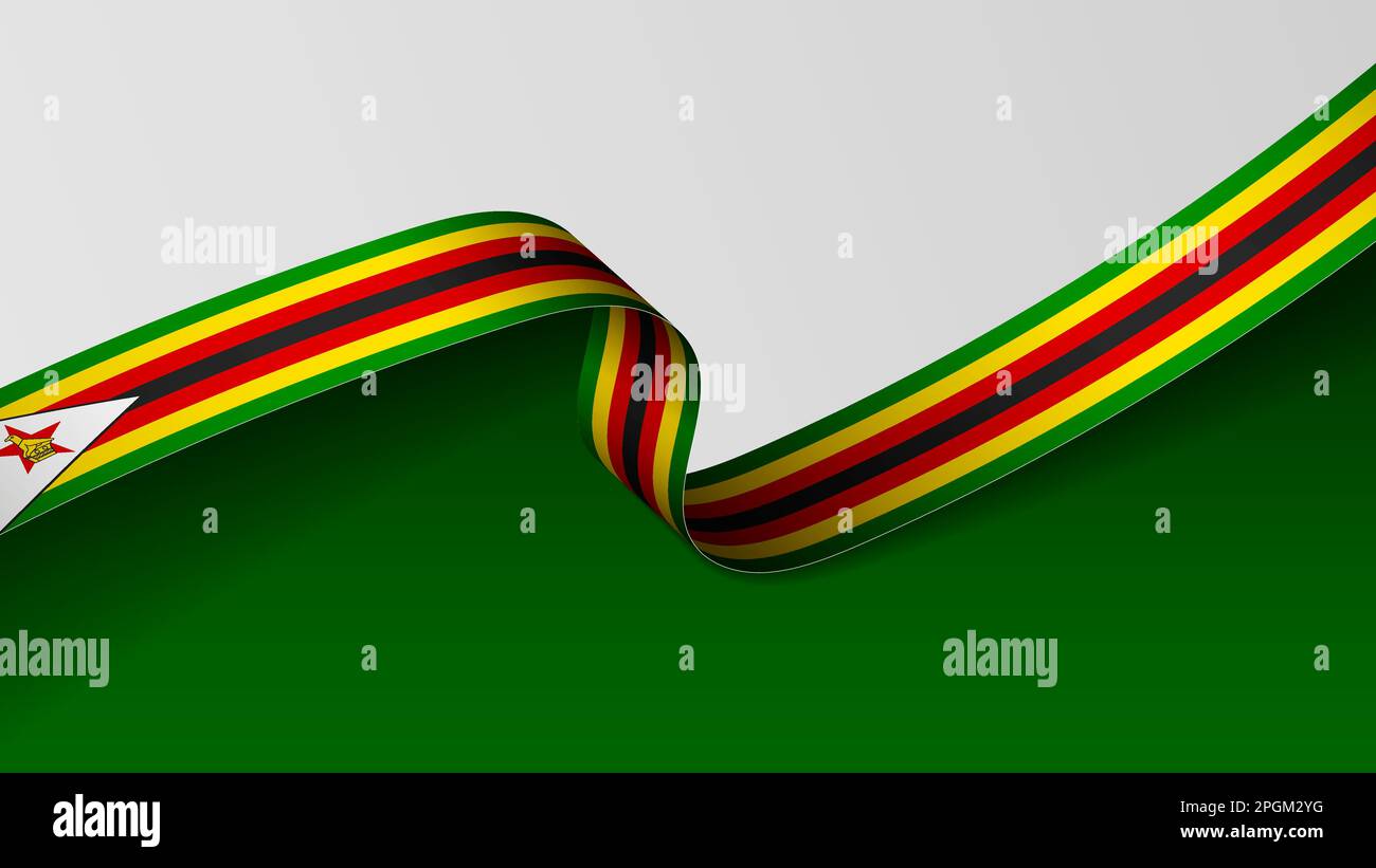 Zimbabwe ribbon flag background. Element of impact for the use you want ...
