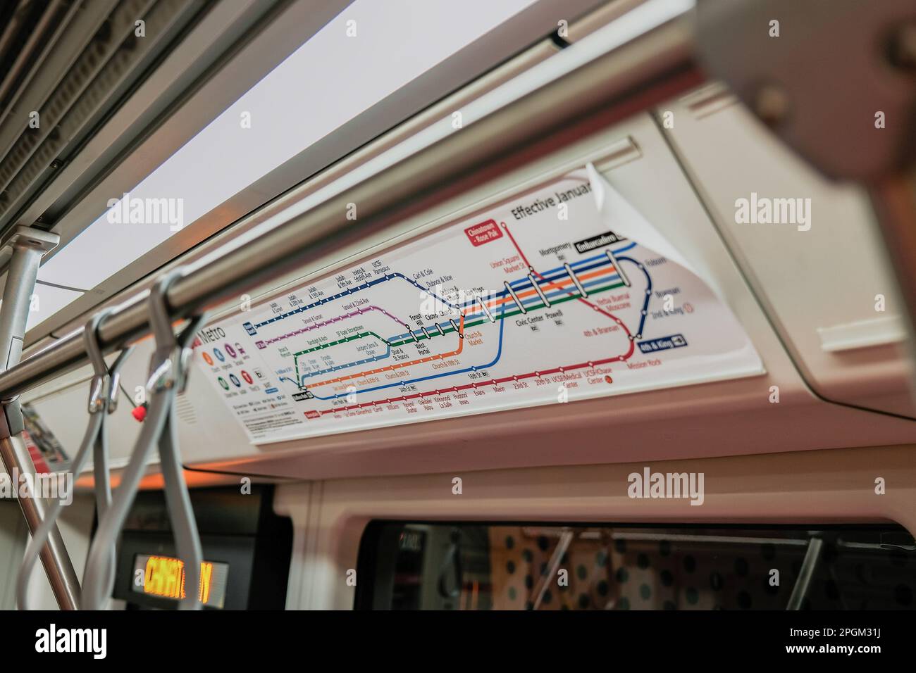 San Francisco, United States. 22nd Mar, 2023. One of the subway cars on ...