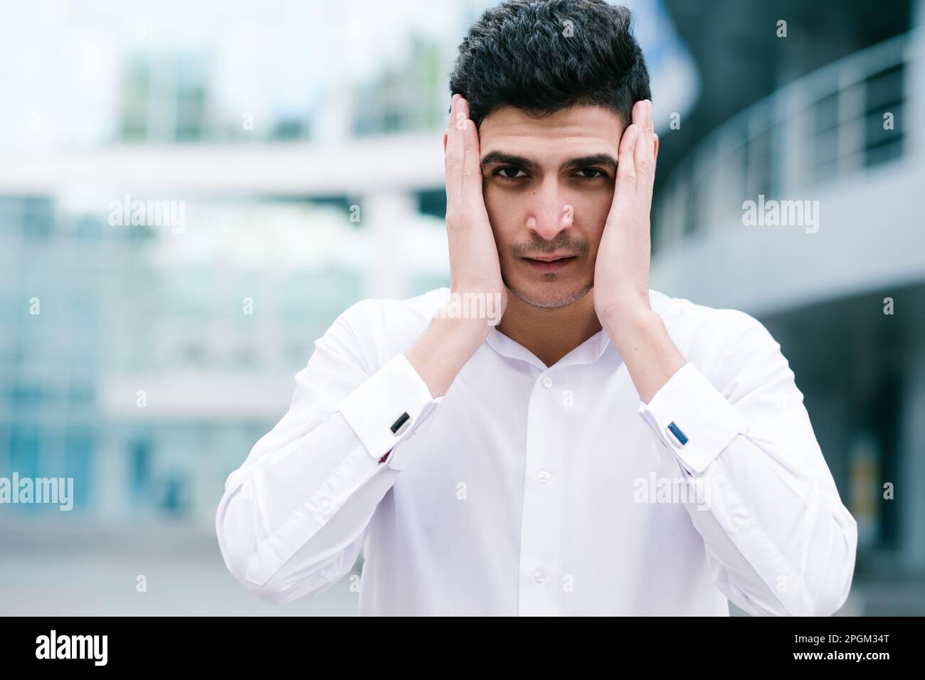 stress emotion pressure overworked man hide Stock Photo - Alamy