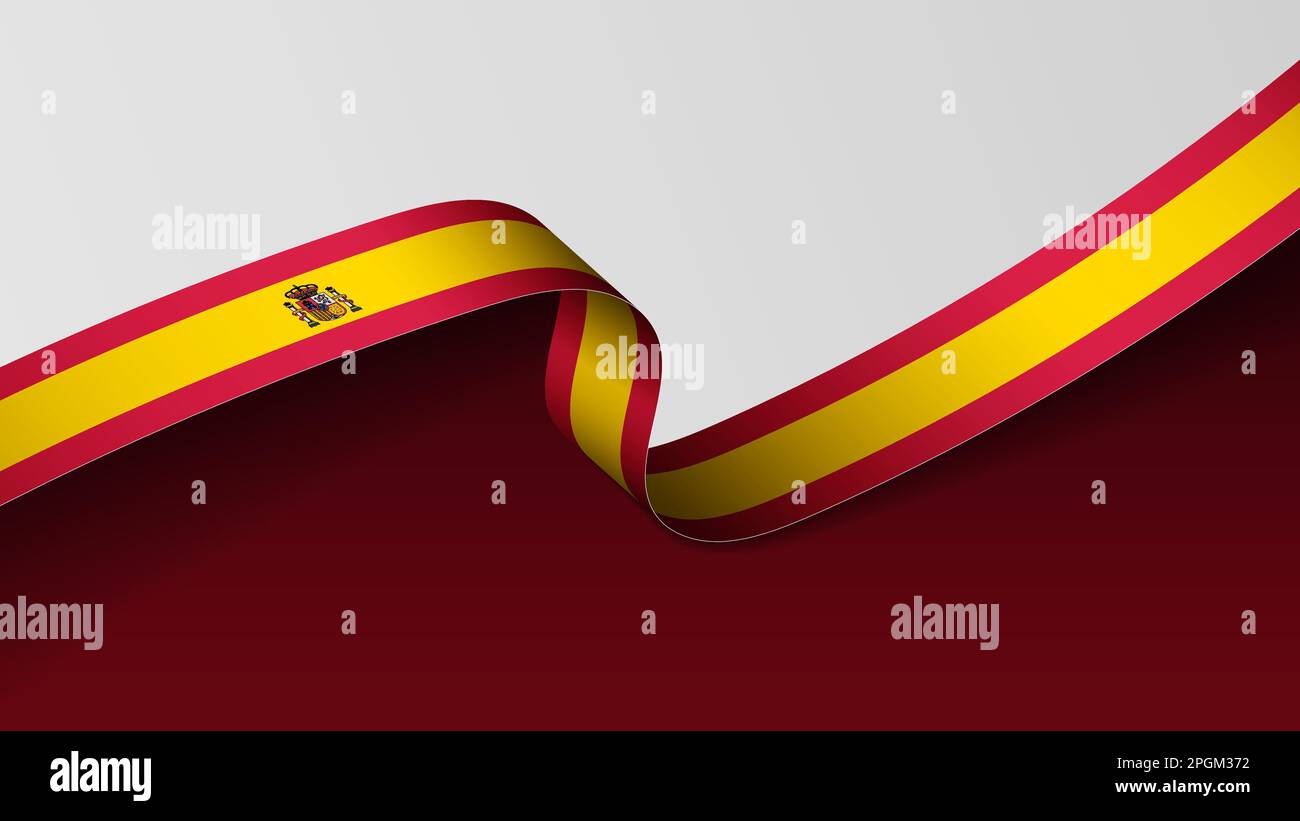 Spain ribbon flag background. Element of impact for the use you want to ...