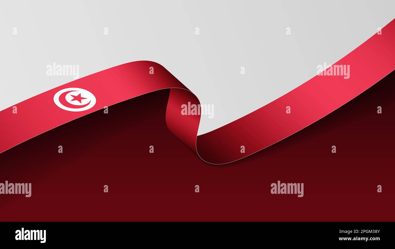 Tunisia ribbon flag background. Element of impact for the use you want ...