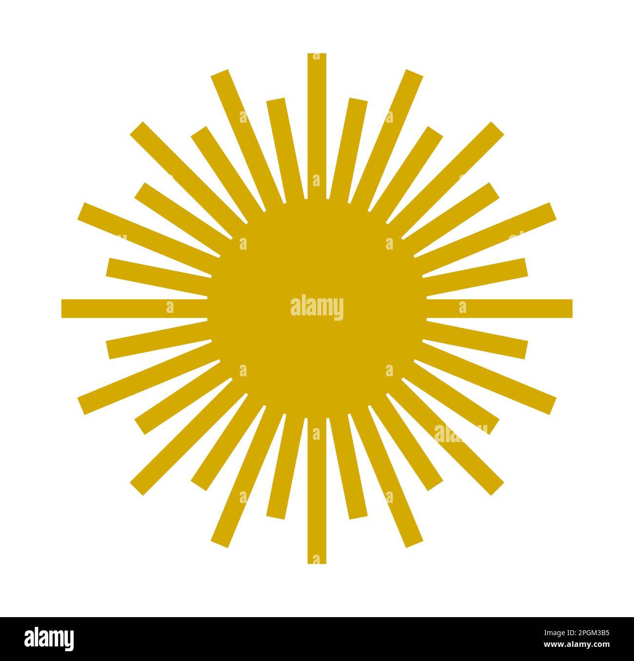 Gold sun icon symbol. Design element. Vector illustration Stock Vector ...
