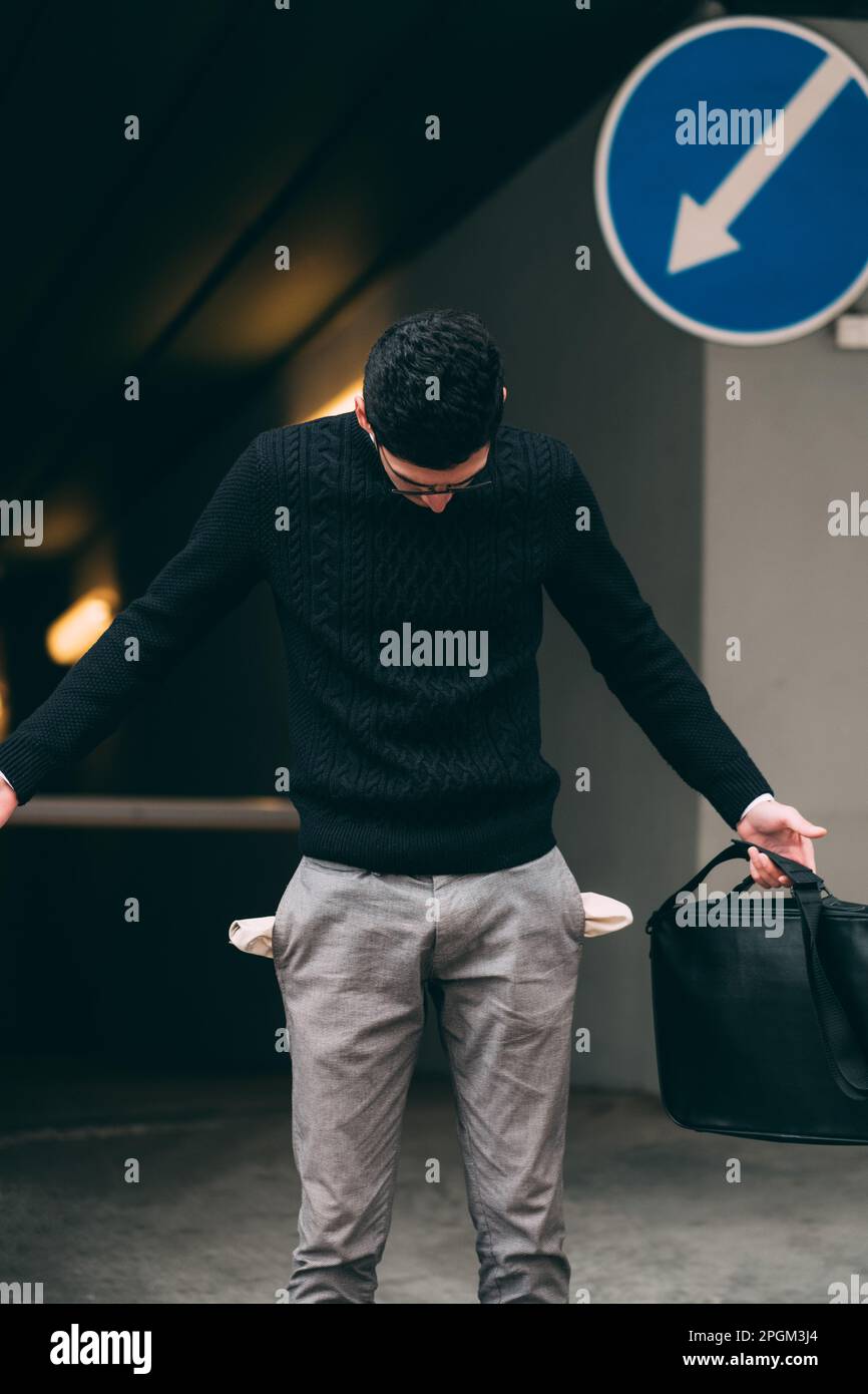 poverty debt financial crisis lost money broke Stock Photo - Alamy