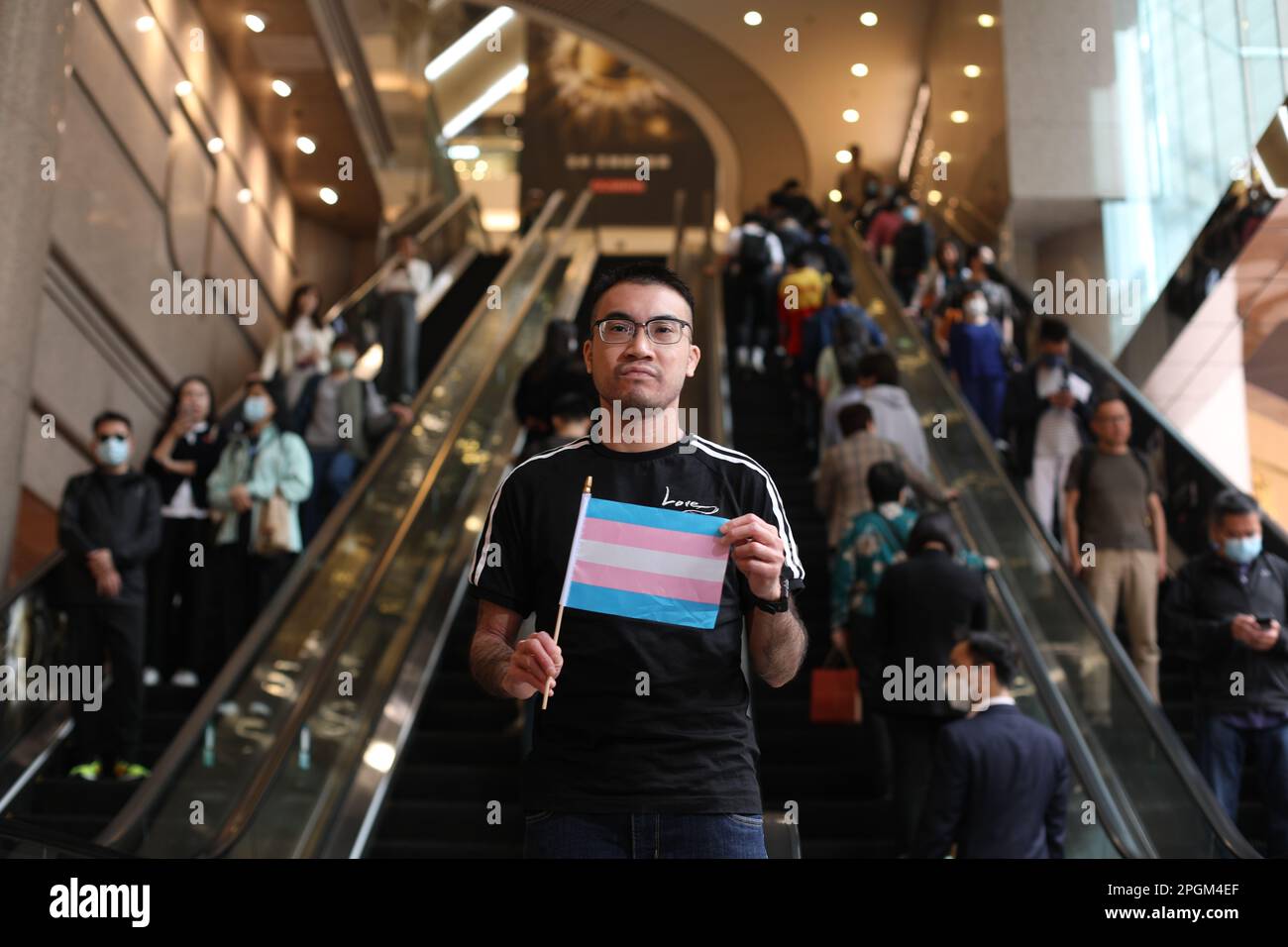 Transgender man Henry Edward Tse photographed in Causeway Bay. 15MAR23 ...