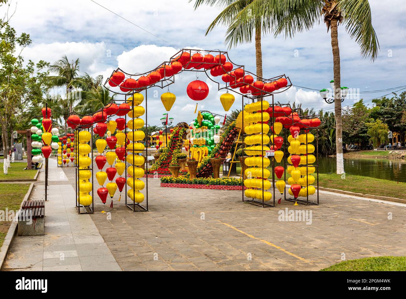A 2023, year of the cat Tet display in Hoi An, Vietnam Stock Photo - Alamy