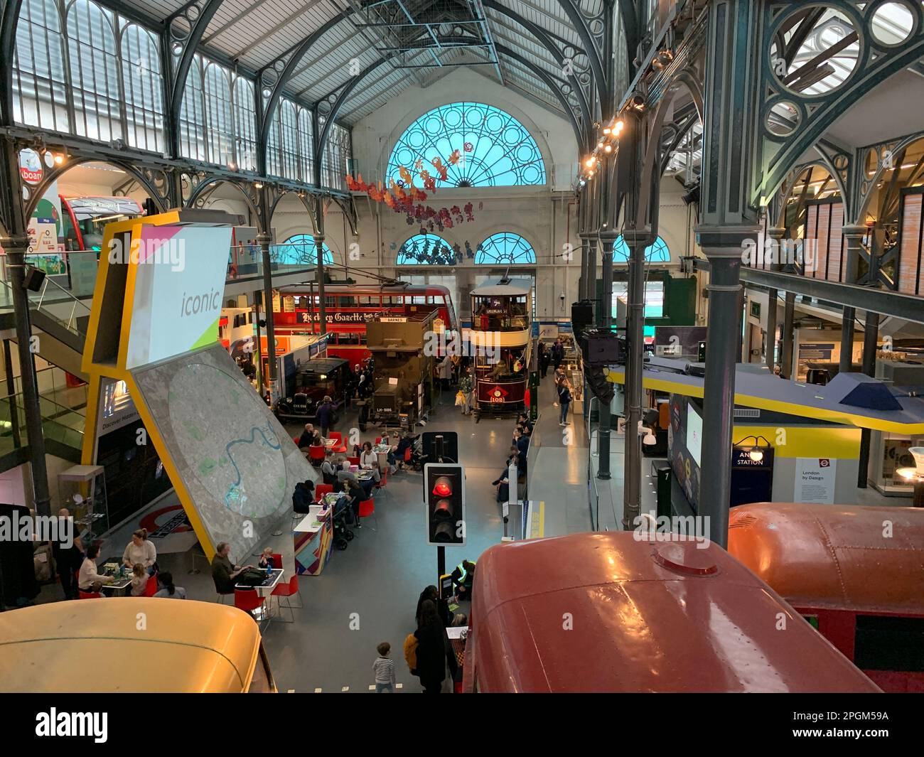 Interior view of The London Transport Museum, Covent Garden, London ...