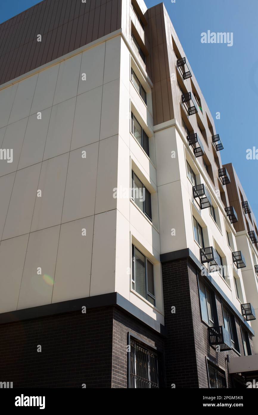 the facade of a newly built multi-storey building Stock Photo - Alamy