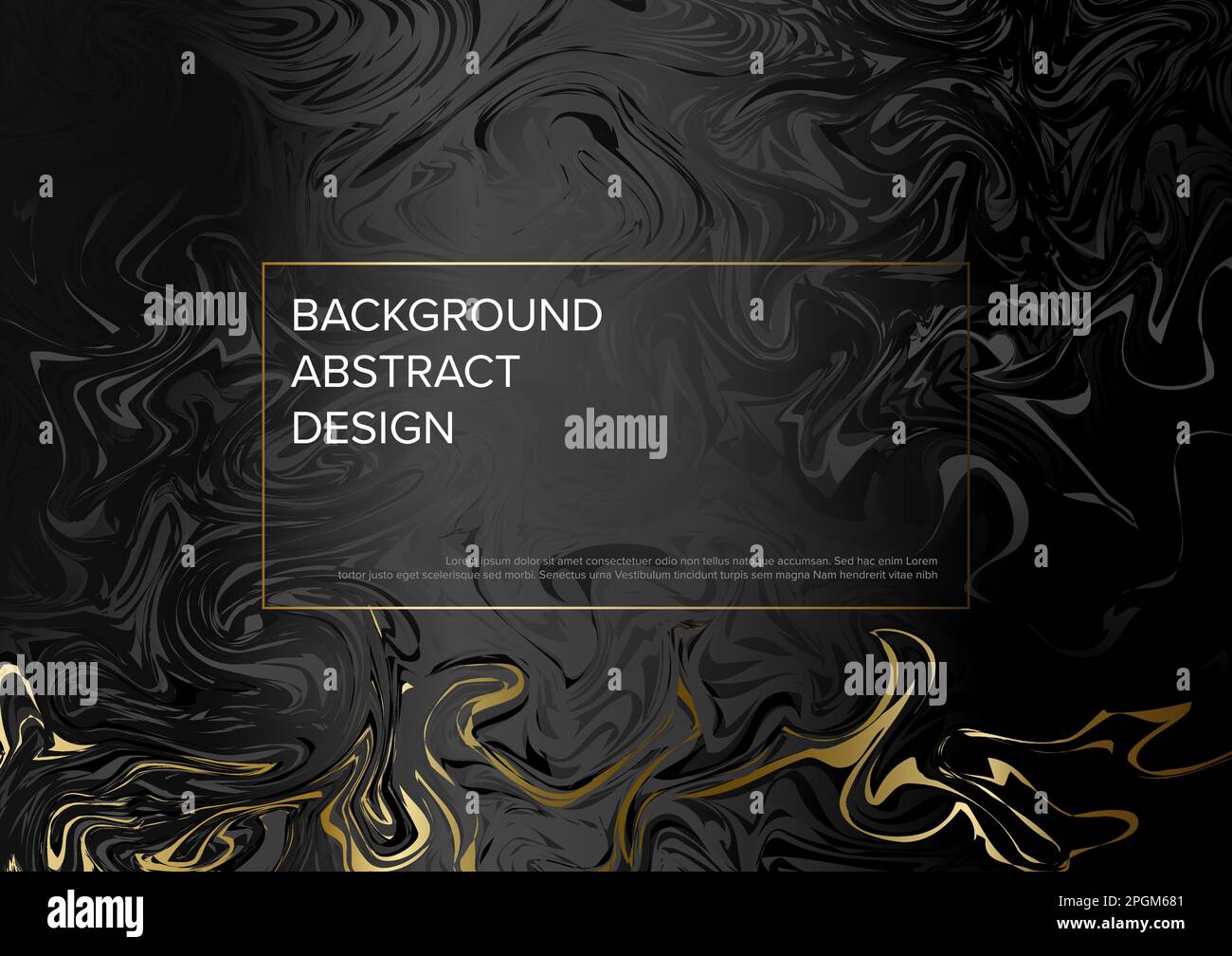 Abstract dark background with dark gray marble effect and place for ...