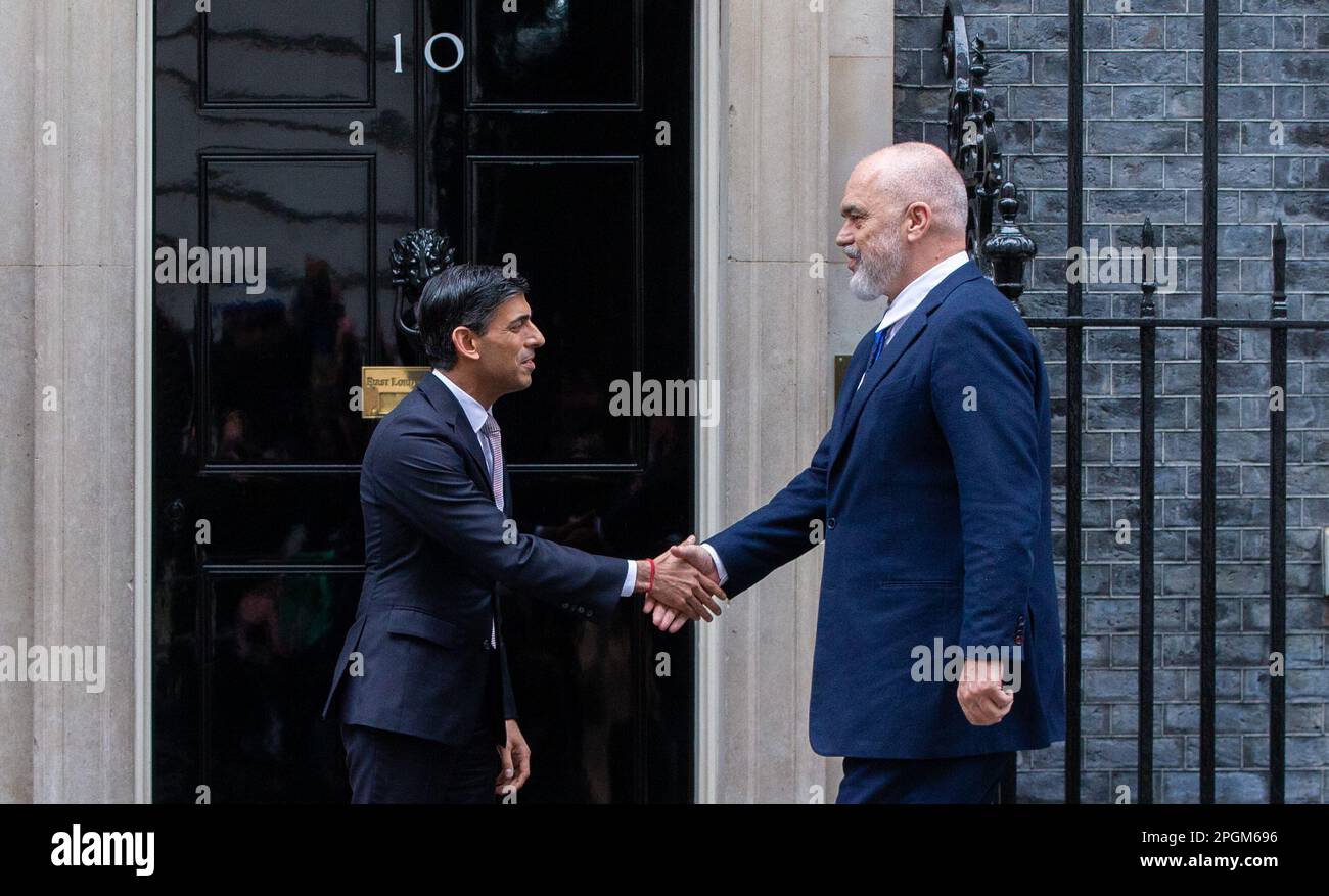 London, England, UK. 23rd Mar, 2023. UK Prime Minister RISHI SUNAK welcomes Prime Minister of ...