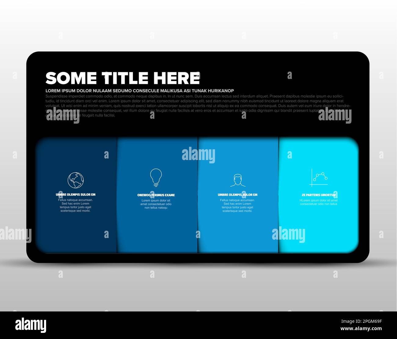 Vector multipurpose Infographic template made from four content blocks ...