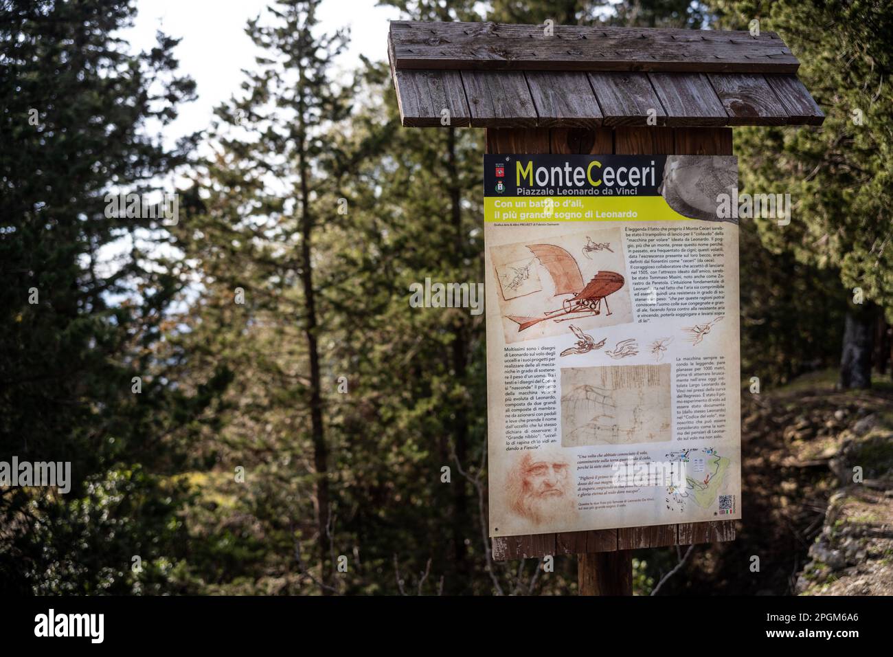 Monte Ceceri, near Fiesole, where so the myth goes, Leonardo da Vinci ...