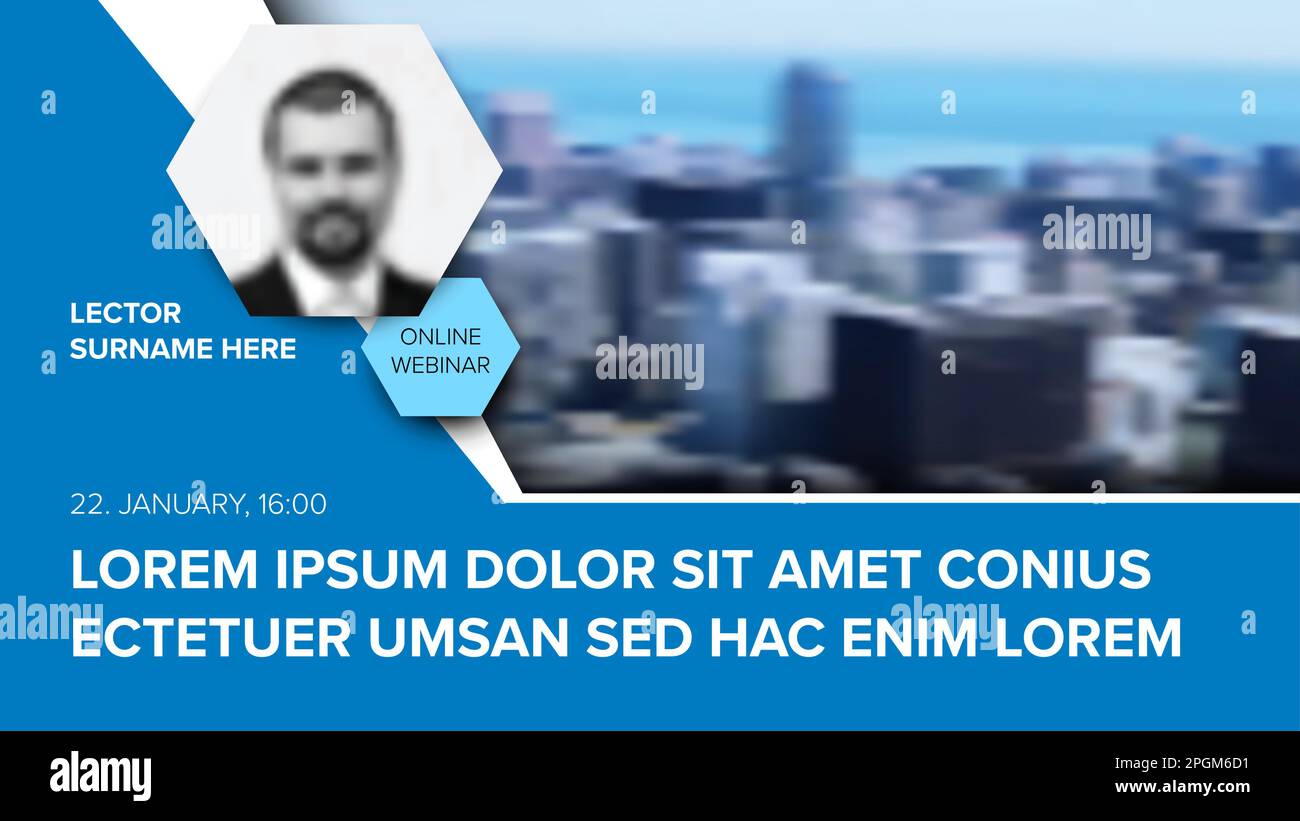 Facebook event cover template for online webinar with photo ...