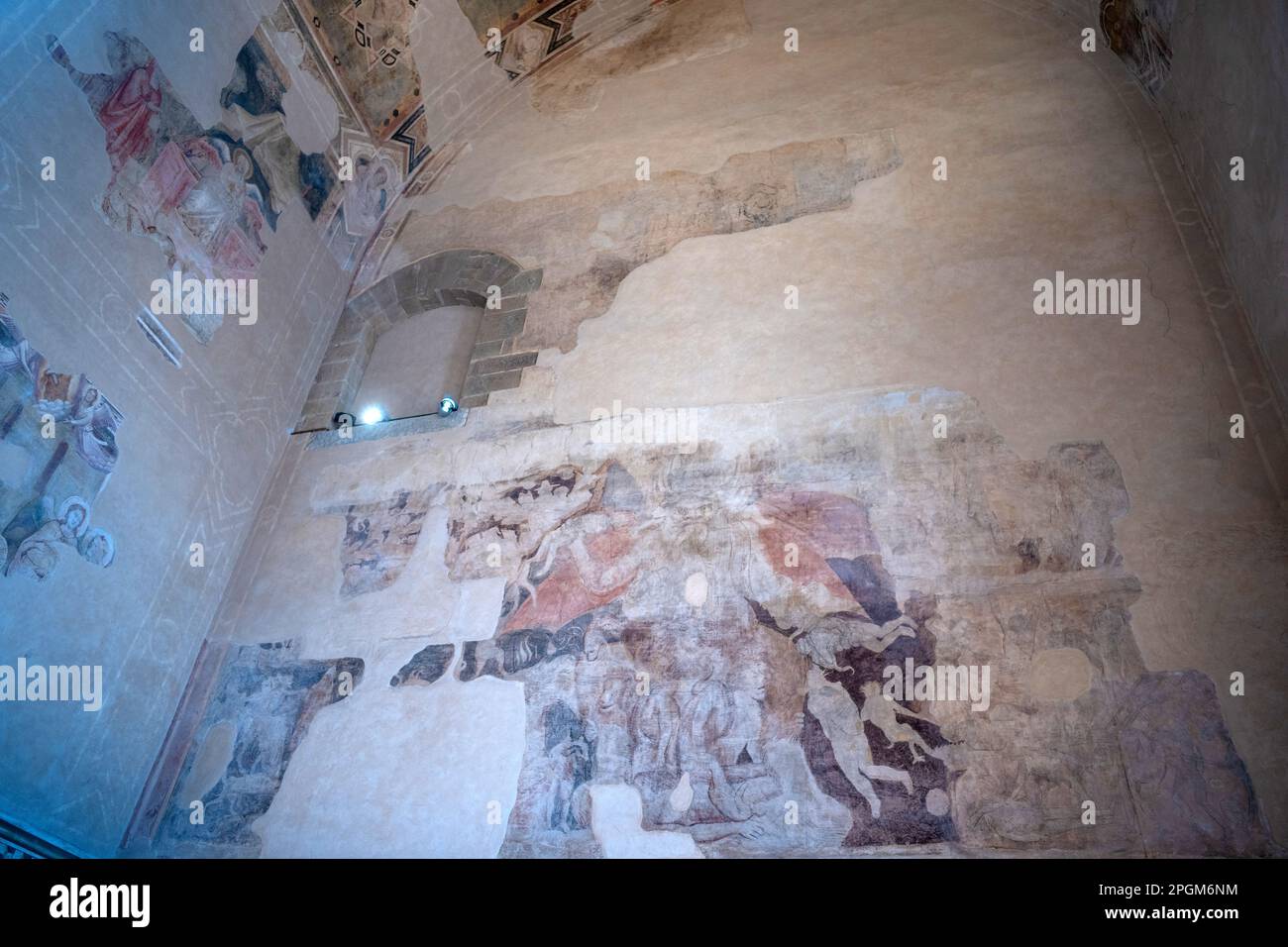 Fresco depicting Hell in the Magdalen Chapel in the Bargello ...