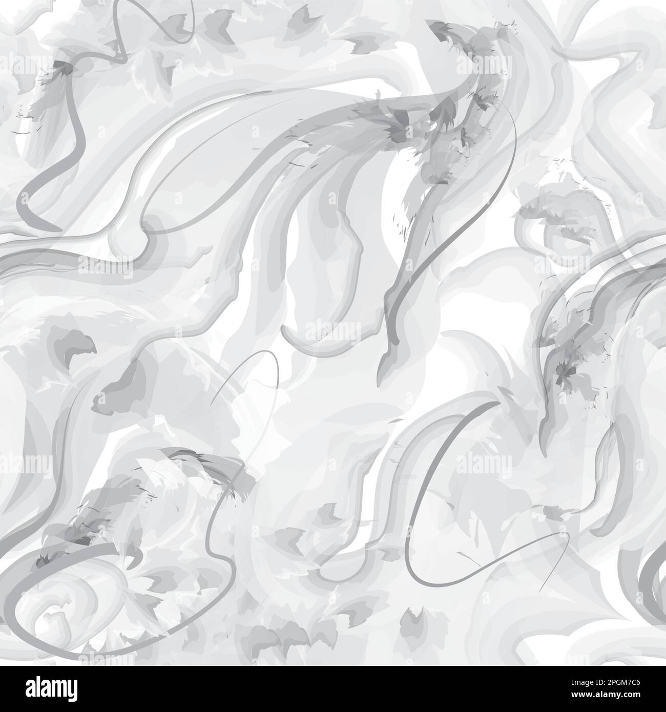 Abstract Wavy Lines Beautiful Seamless Watercolored Texture Endless Pattern In Bright Spring