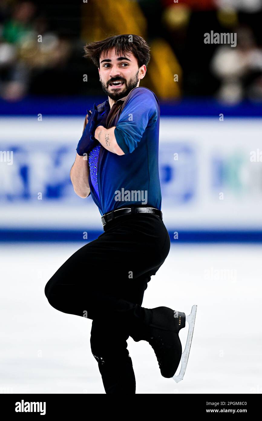 Kevin AYMOZ (FRA), during Men Short Program, at the ISU World Figure ...