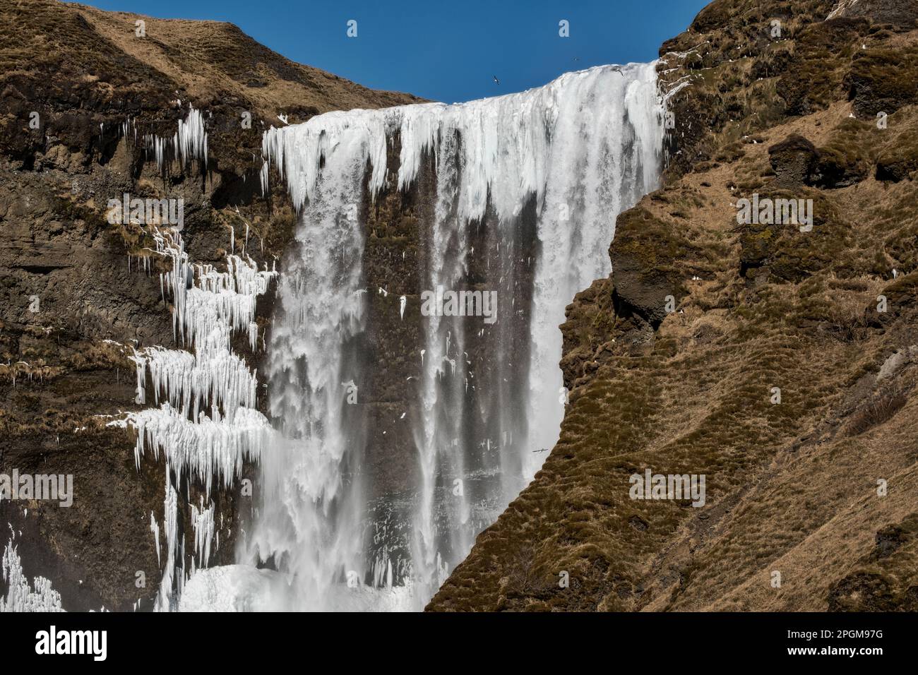 Iceland, winter season in Iceland, Skogafoss Stock Photo - Alamy