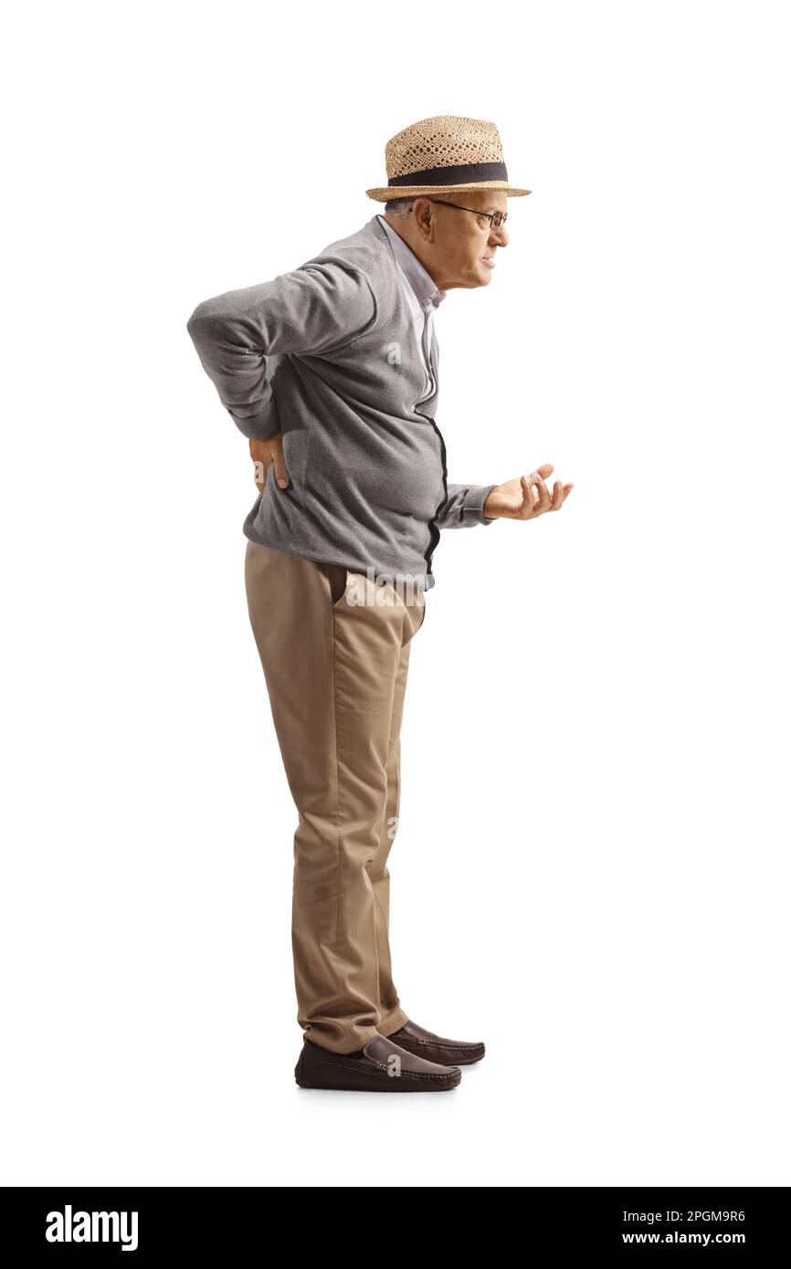 Elderly Man Standing Profile Formal Elderly Man Posing Stock Photos