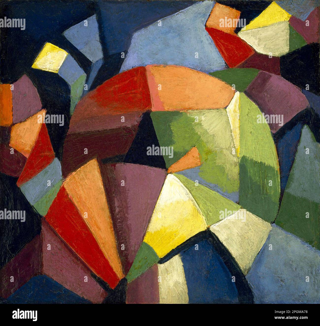 Synchromy by the American artist, Morgan Russell (1886-1953), oil on ...