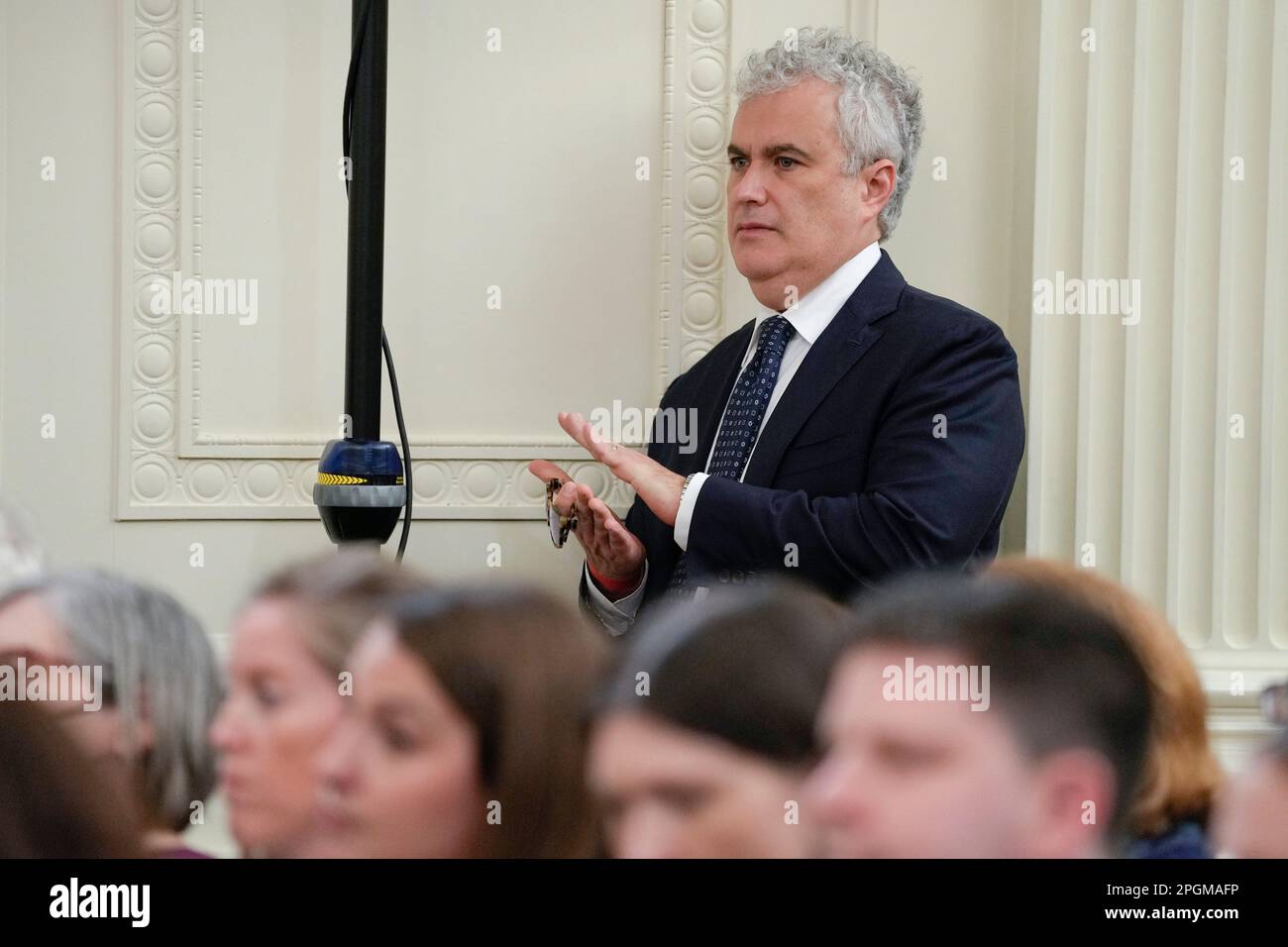 White House chief of staff Jeff Zients listens as President Joe Biden ...