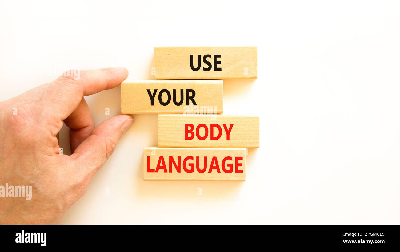 Use your body language symbol. Concept words Use your body language on ...