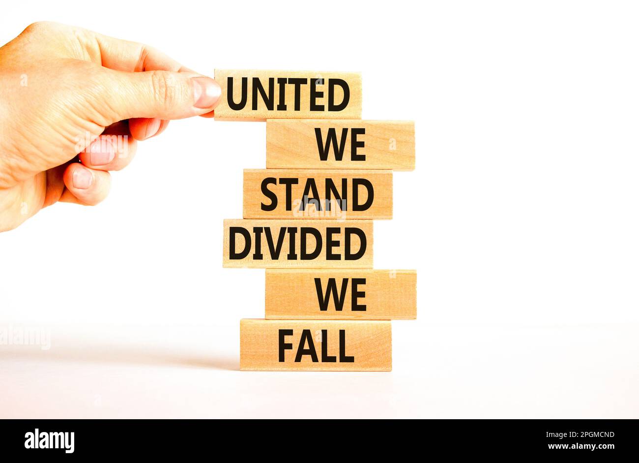 United or divided symbol. Concept words United we stand divided we fall ...