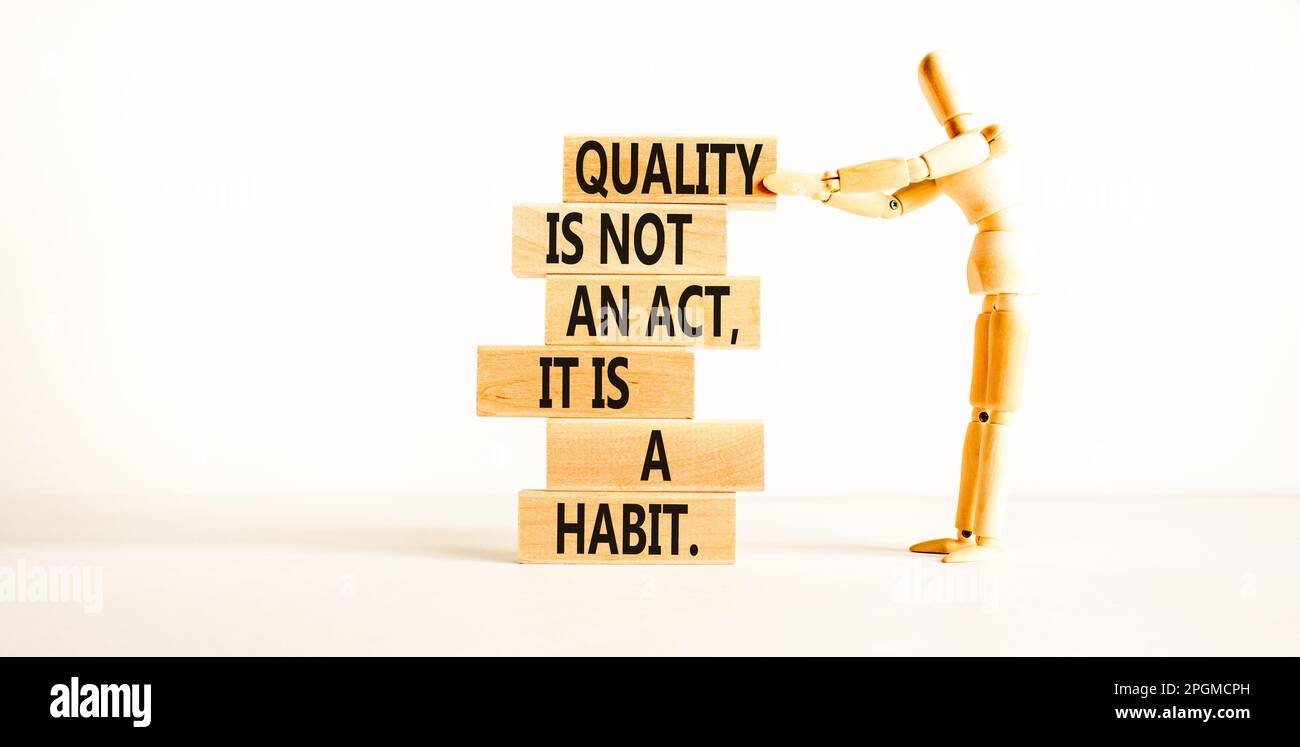 Quality is a habit symbol. Concept words Quality is not an act it is a ...
