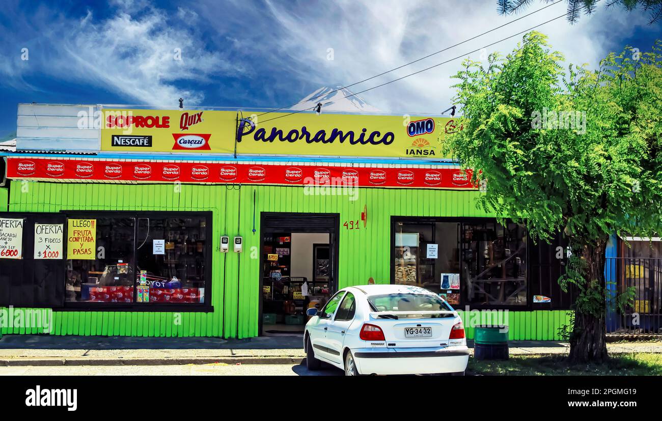 Conguillio NP, Chile: December 23. 2011: Traditional chilean andes ...