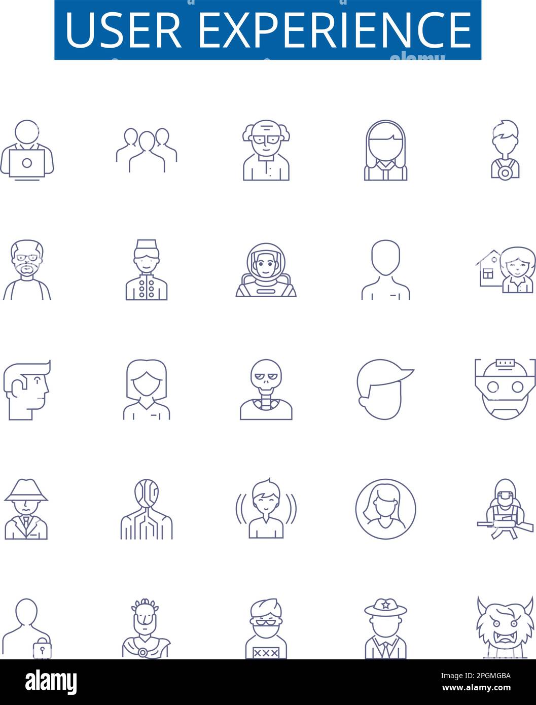 User experience line icons signs set. Design collection of Usability ... User experience line icons signs set. Design collection of Usability ...